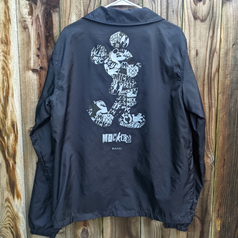 Neff X Disney Mickey Mouse Windbreaker Jacket Black S… - Gem